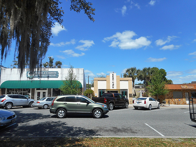 The historic Valerie Theater anchors Inverness' charming downtown. A splash of vintage glamour in this affordable small town.