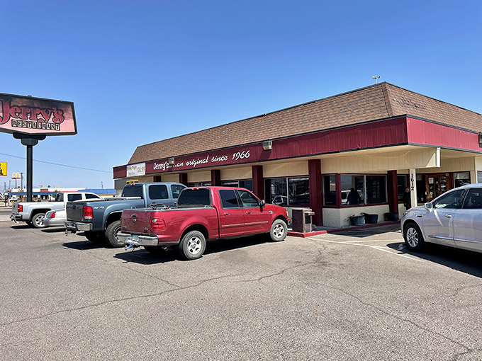 The unassuming exterior of Jerry's hides patty melts so perfect they should be registered as therapeutic experiences.