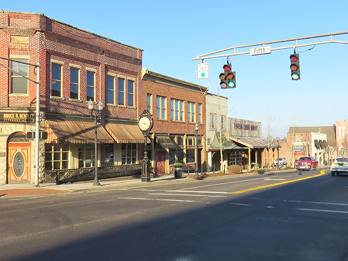 The clock on London's main street reminds you to slow down and enjoy life in a town where healthcare is just minutes away.
