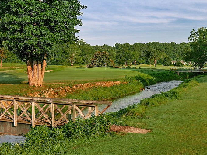 Enjoy a peaceful morning on these lush green fairways, where you can perfect your swing surrounded by North Carolina's beauty.