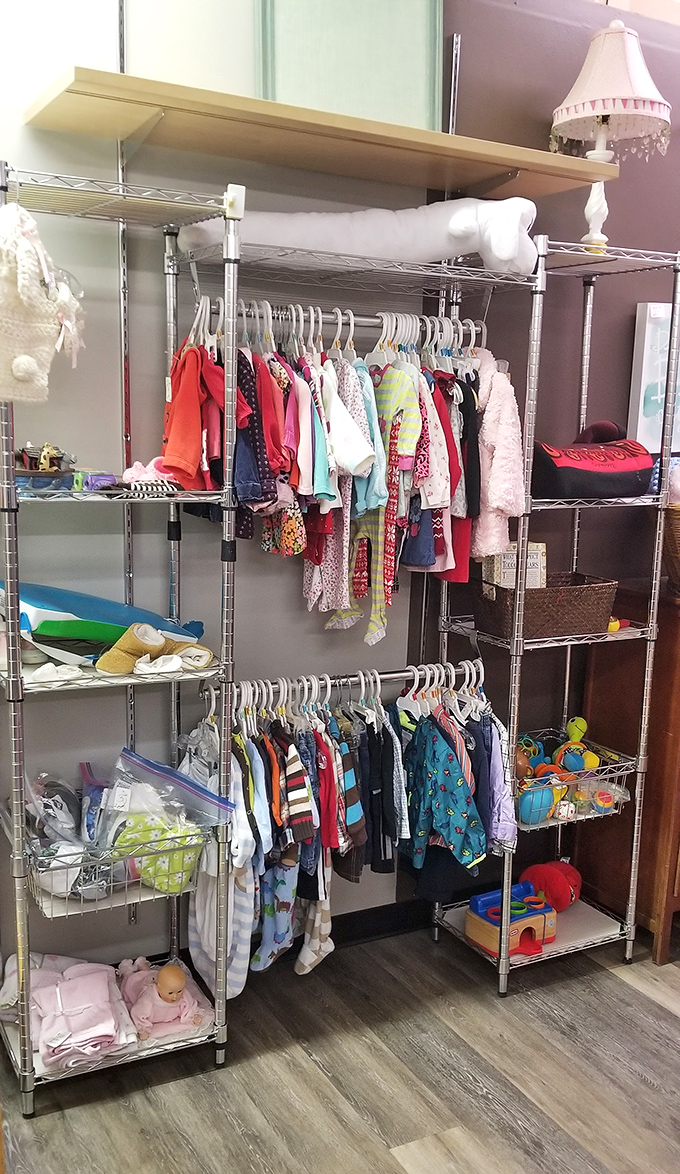 Tiny treasures await in this meticulously organized children's section&mdash;where little wardrobes get refreshed without breaking the bank.