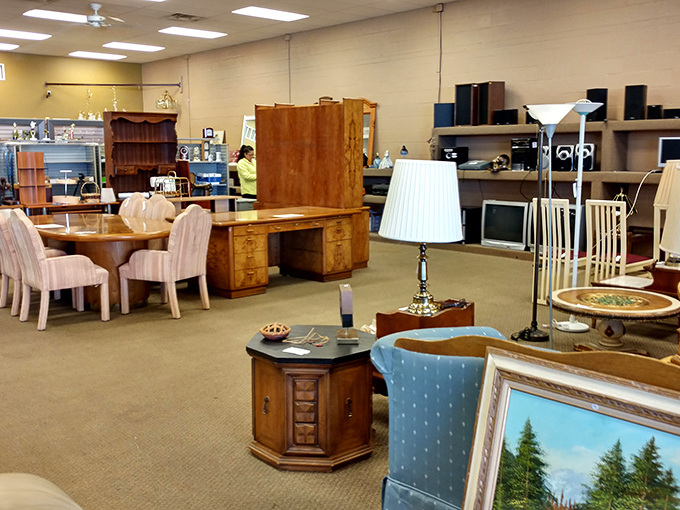 Furniture heaven awaits the patient hunter! Pass It On's well-organized showroom offers living room setups that look straight out of a catalog, minus the sticker shock.