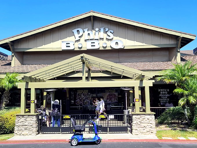 That classic wooden BBQ joint look never goes out of style - form follows delicious function.