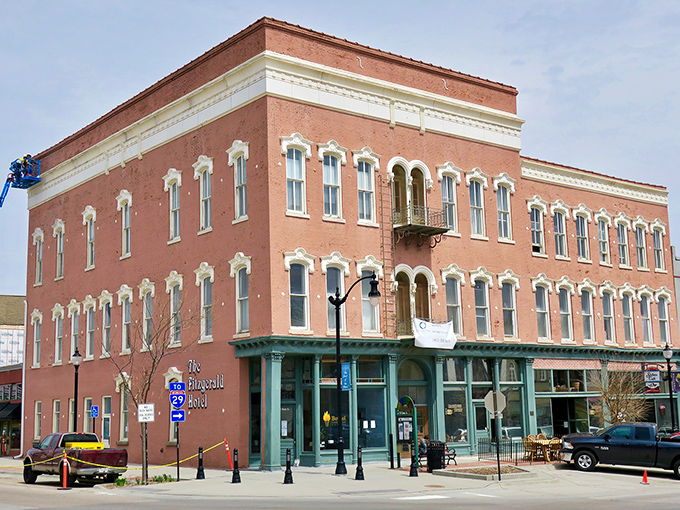 The Blue River Jewelry store in Plattsmouth adds a splash of color to the historic streetscape. Bet they know every customer by name!