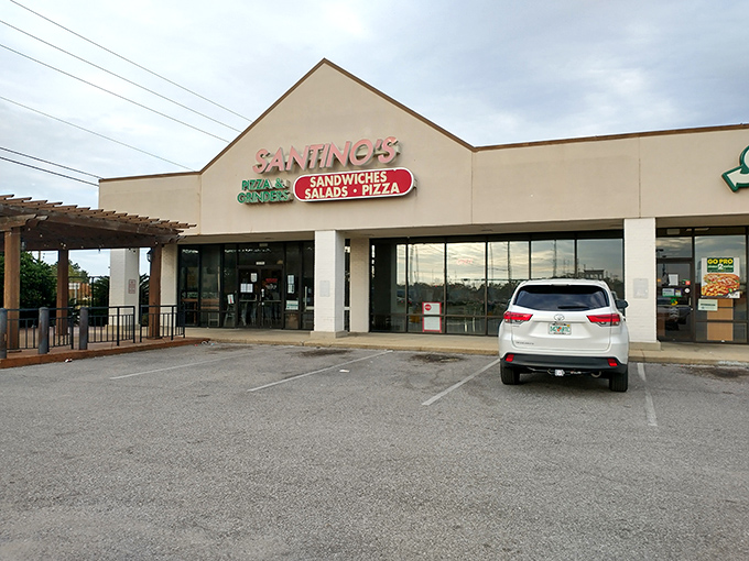 Don't let the simple storefront fool you &ndash; Santino's is where Pensacola goes when pizza cravings demand serious satisfaction.