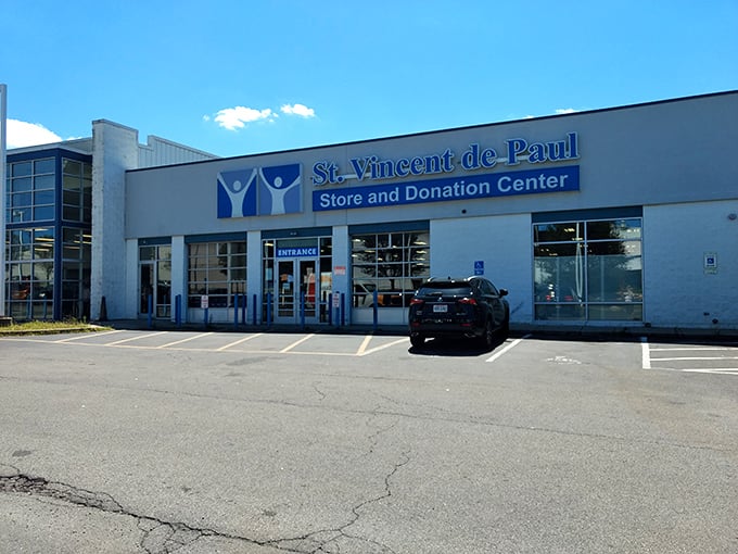 The bright, airy design of St. Vincent's makes secondhand shopping feel upscale. It's the difference between thrifting and "vintage curating."