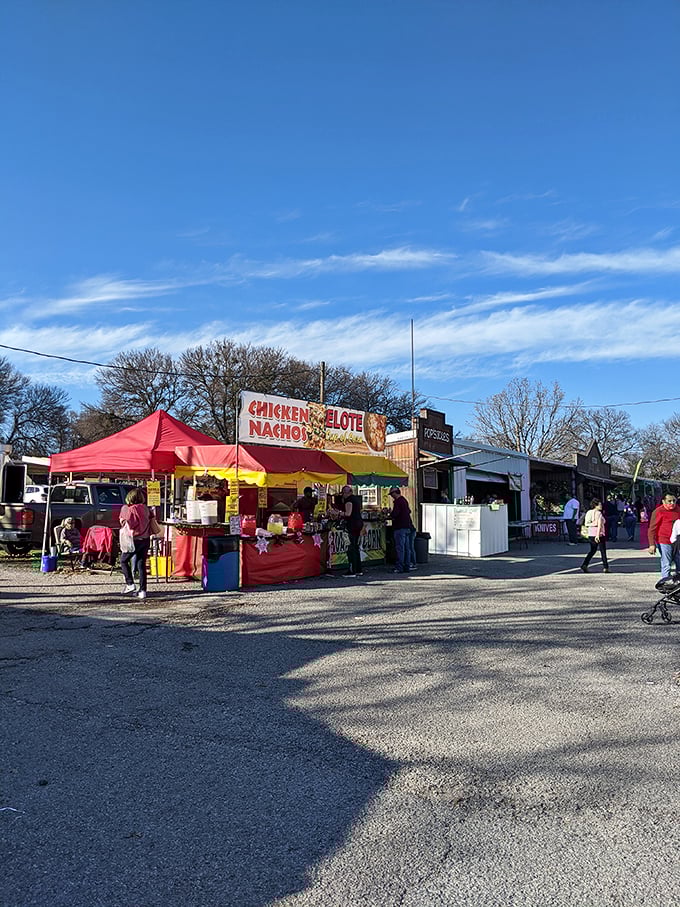 Under the Texas sky, shoppers hunt for treasures among colorful tents that pop against the landscape like wildflowers.
