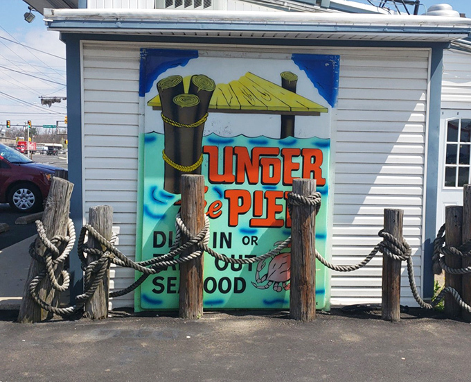 Rope railings and weathered wood&mdash;Under the Pier nails the coastal vibe. Bringing boardwalk charm to landlocked Pennsylvania.