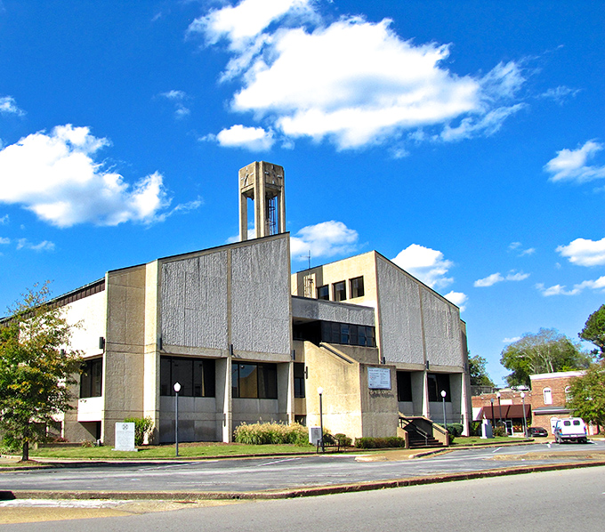 This modern municipal building in Waynesboro stands as proof that small towns can balance tradition with practicality. No marble columns needed!