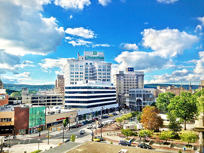 The streets of Wilkes-Barre climb gently into the surrounding hills &ndash; creating postcard views at almost every intersection.
