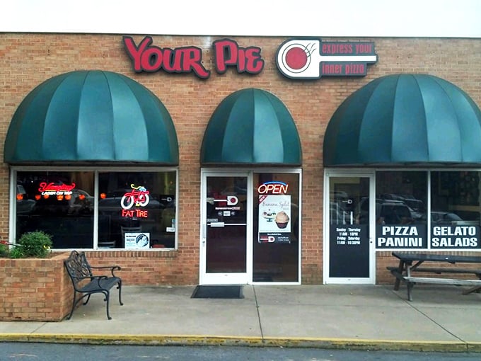 The simple exterior of Your Pie hides the creative pizza laboratory within. Athens' gift to indecisive pizza lovers everywhere.