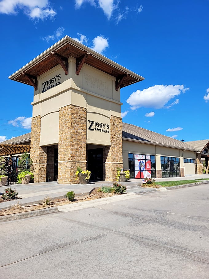 Stone and wood create a modern-rustic vibe at Ziggy's. Proof that "no-frills" doesn't mean "no style."