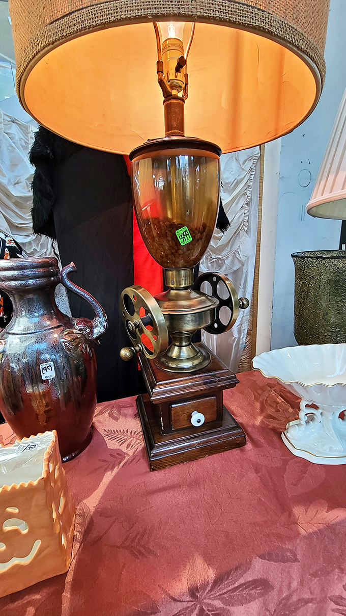 That's not just a lamp&mdash;it's a conversation piece waiting to illuminate your living room with vintage charm and unexpected character.