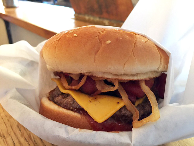 The Bacon Crispinator doesn't just satisfy hunger—it obliterates it. Melted cheese, crispy bacon, and a patty that means business.