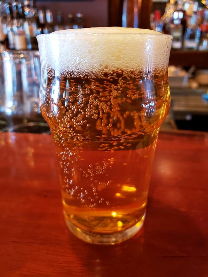 A perfectly poured beer with that Instagram-worthy cascade of bubbles &ndash; liquid amber that practically winks at you from the glass.