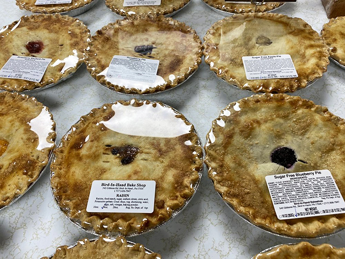 A battalion of golden-crusted pies stands ready for duty. Each one a testament to the fact that "homemade" isn't just a word&mdash;it's a philosophy.