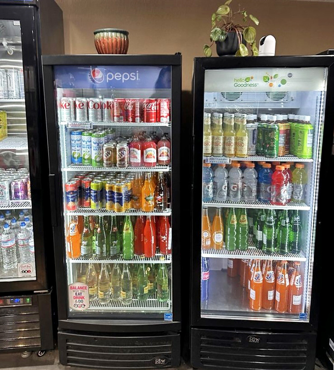 The beverage selection rivals a small convenience store. Because great sandwiches deserve worthy liquid companions on your flavor journey.