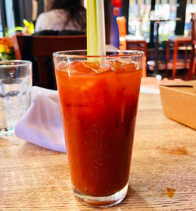 Not just a Bloody Mary&mdash;it's breakfast in a glass. The perfect companion for decision-making when the menu overwhelms.