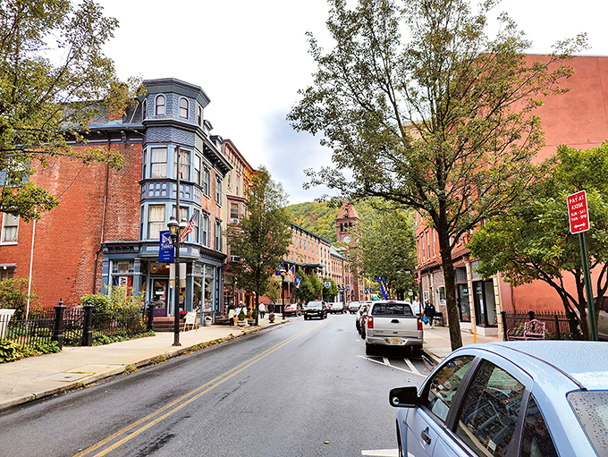 Broadway's colorful buildings create a perfect small-town tableau. Like someone took a movie set and added actual charm and history.