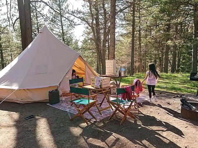 Glamping in Tehachapi Mountain Park combines wilderness adventure with enough comfort that your back won't hate you tomorrow.