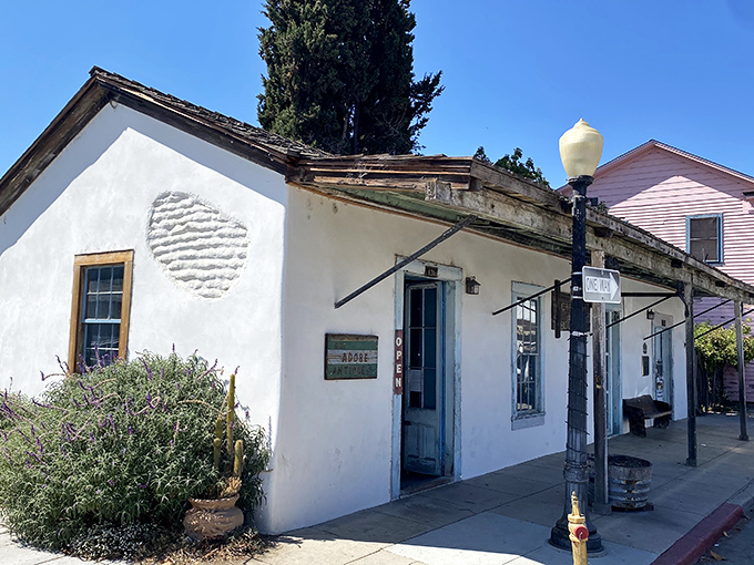 Adobe walls tell silent stories of families who called this place home during California's territorial days.
