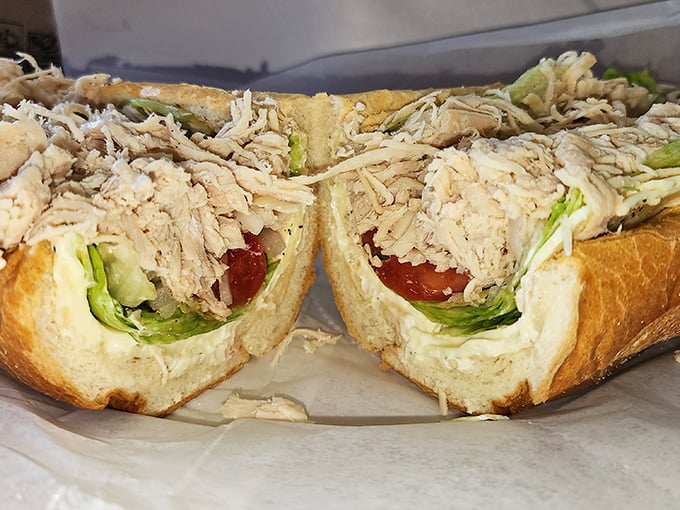 The chicken cheesesteak—proof that poultry can play in the big leagues when treated with respect and paired with the right bread.