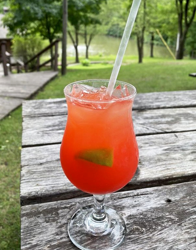 Sipping something cool on the patio after a chicken feast&mdash;nature's perfect digestif for a food coma in progress.