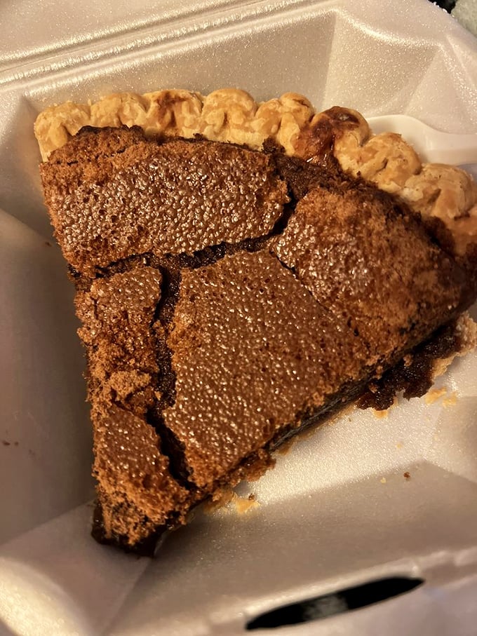 Chess pie with that characteristic crackly top&mdash;the dessert equivalent of breaking into a vinyl record's shrink wrap. Sweet satisfaction awaits.