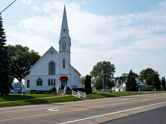 This pristine white church stands as Caseville's spiritual anchor, its steeple visible from nearly anywhere in town.