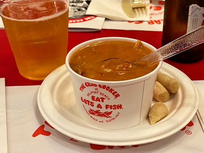 Clam chowder thick enough to stand a spoon in, served in bowls generous enough for swimming. 