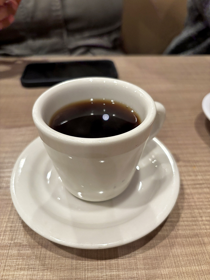 Coffee served in thick ceramic mugs that keep it hot enough to thaw a Chicago winter. Simple pleasures are often the most profound. 