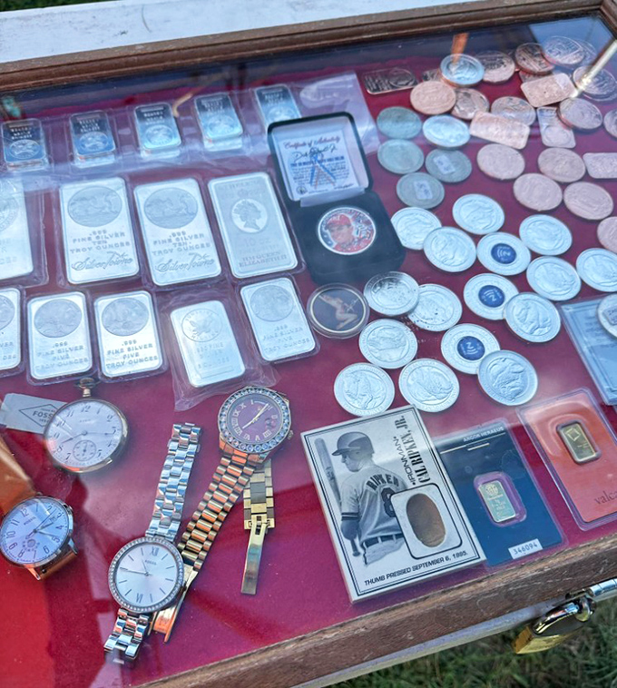 Numismatist nirvana! Silver bars, collectible coins, vintage watches, and sports memorabilia&mdash;a treasure chest for serious collectors with discerning eyes.