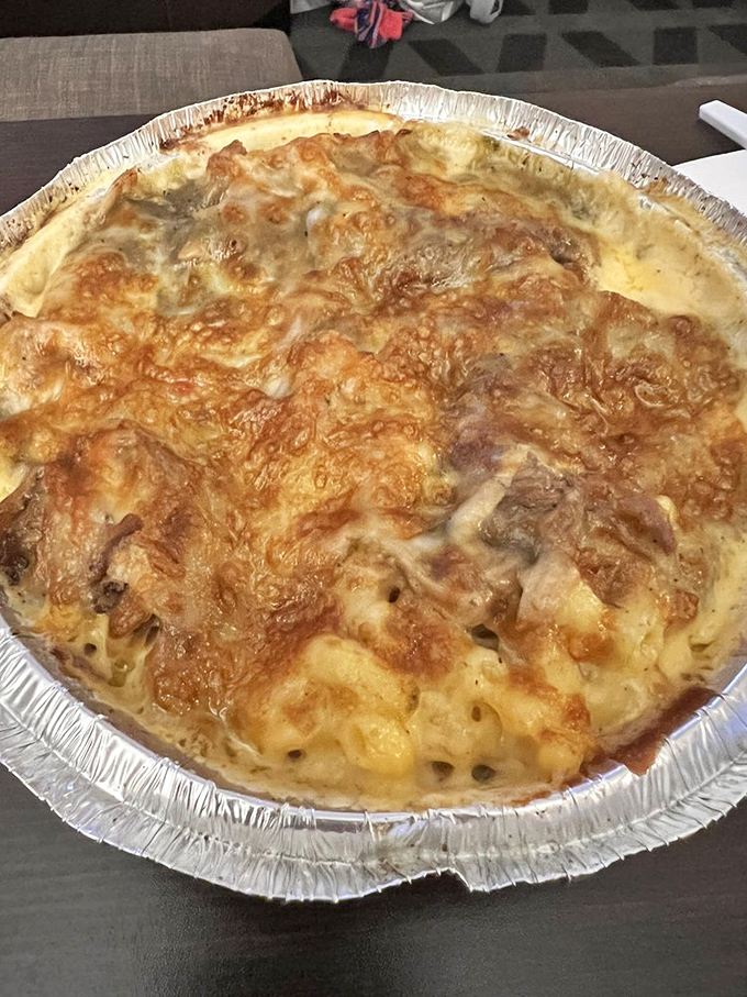 Pulled pork nestled into creamy mac and cheese creates a textural symphony. The Colorado Favorite lives up to its ambitious name.