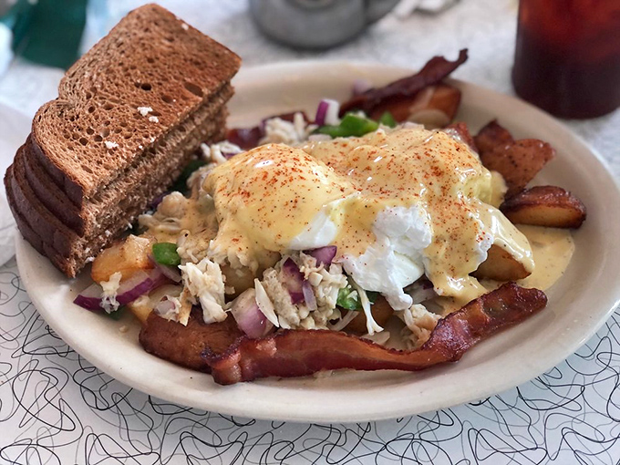 Brunch nirvana achieved! This crab hash with perfectly poached eggs proves that mornings can indeed be the best part of the day.