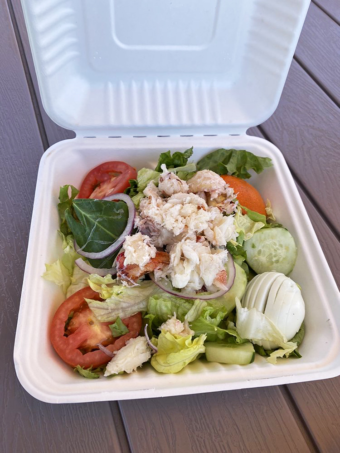 A crab salad that makes lettuce feel honored to be included&mdash;fresh chunks of sweet meat playing hide-and-seek among crisp vegetables.