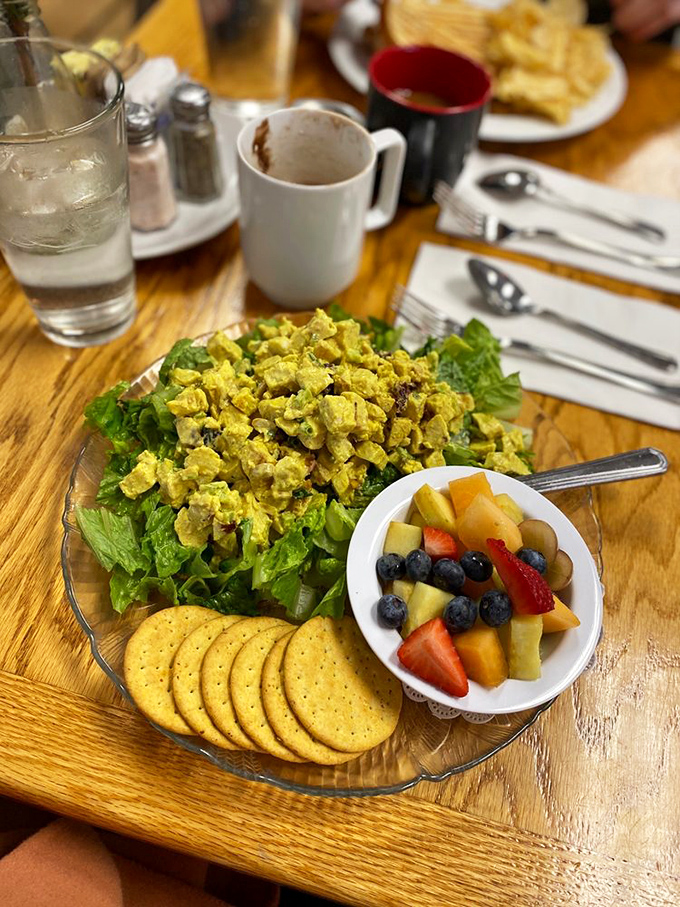 This curry chicken salad isn't just lunch—it's what responsible adults eat to justify the slice of cake that's definitely coming next.