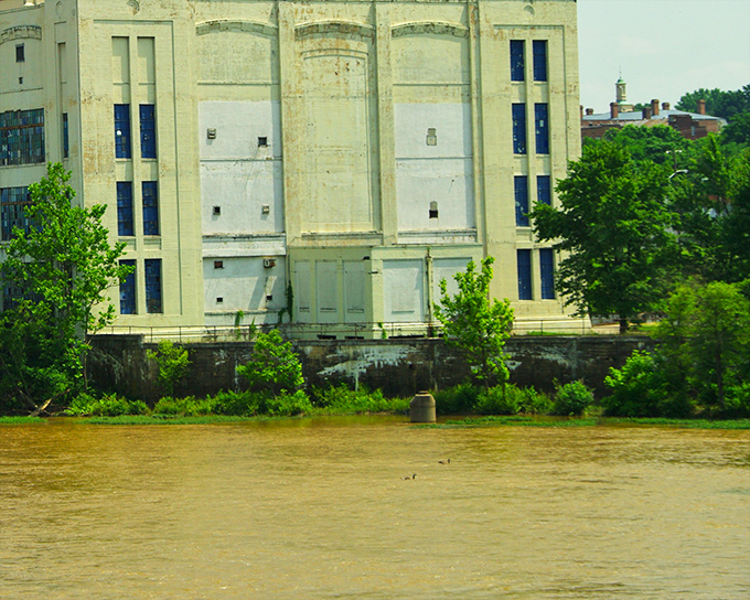 The Dan River flows languidly past industrial relics, where former textile mills stand as monumental reminders of Danville's manufacturing heritage.