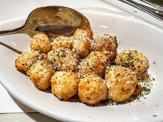 These aren't your nonna's gnocchi&mdash;they're deep-fried pillows of potato heaven dusted with parmesan fairy dust that disappears too quickly.