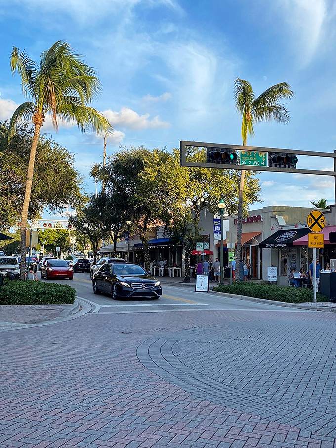 Atlantic Avenue buzzes with life where palm trees meet local shops, creating a downtown vibe that's both sophisticated and refreshingly unpretentious.