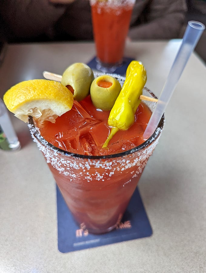 A proper Bloody Mary with all the fixings. The perfect companion for seafood and rainy Seattle afternoons.