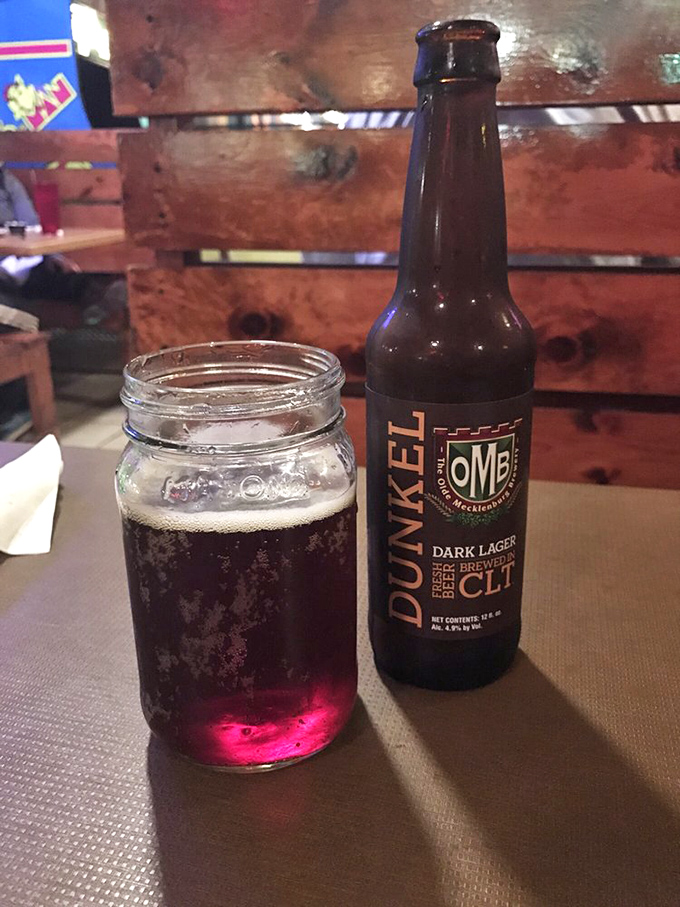 Local craft beer served in a mason jar&mdash;because sometimes the best things come in the most unpretentious packages.