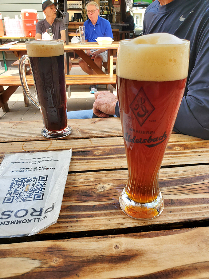 Cold beer and barbecue&mdash;a pairing as timeless as Bogart and Bacall. The amber liquid practically winks at you from those tall glasses.