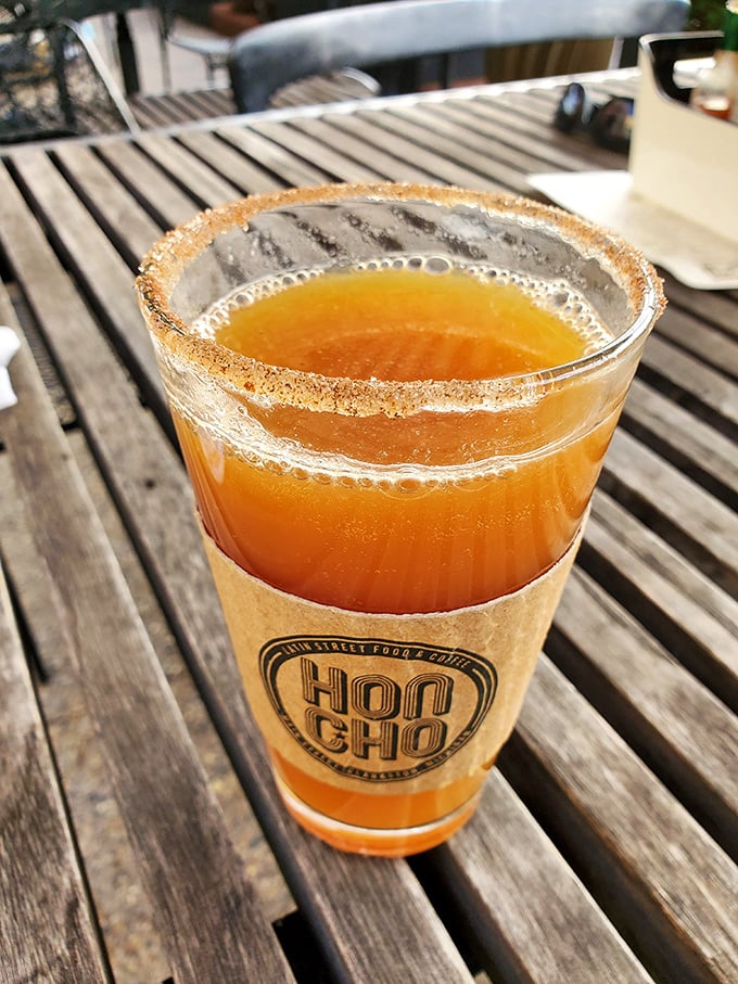 Even the drinks at Honcho (Union Woodshop's sister establishment) come with personality &ndash; this spicy-rimmed concoction promises to be the perfect barbecue companion.