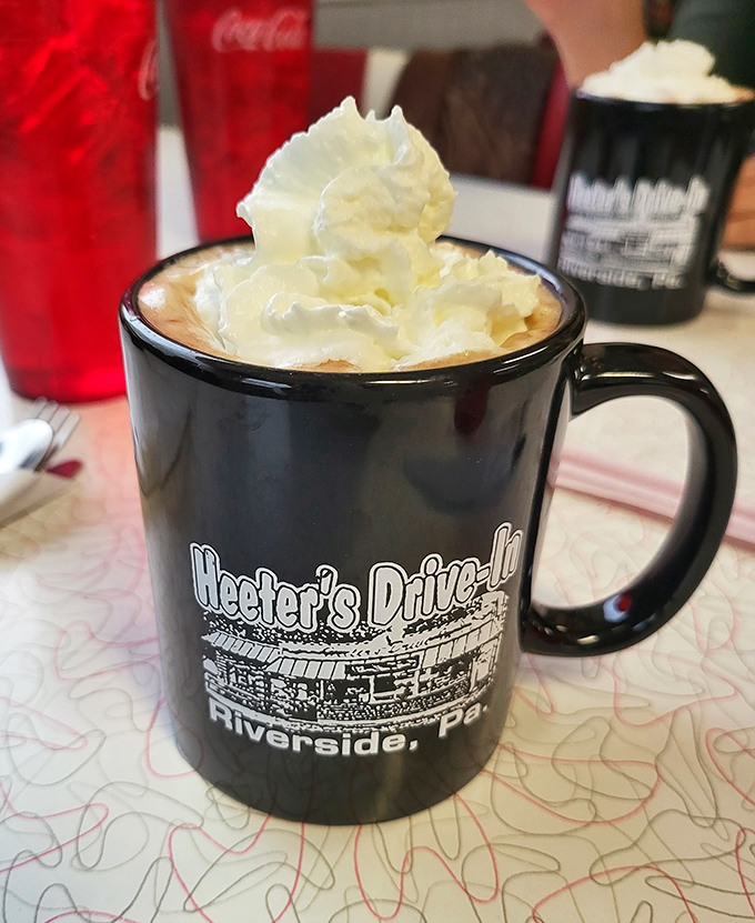 Not just coffee&mdash;a relationship in a mug. The whipped cream crown makes this humble beverage feel like royalty for your taste buds.