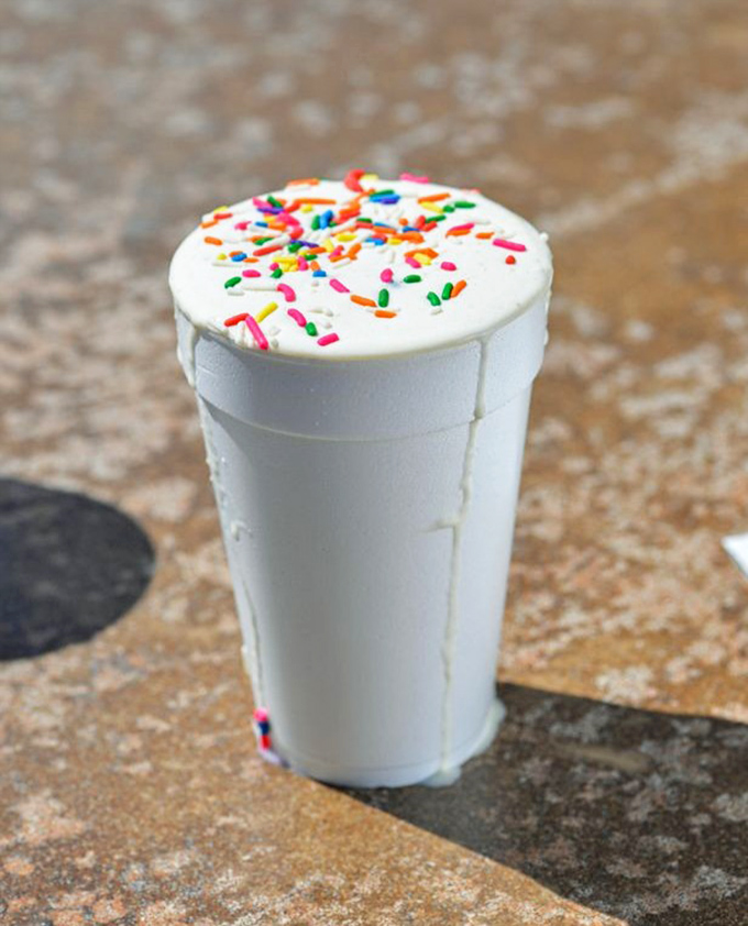 This isn't just a shake—it's architecture in dessert form. The caramel drizzle and cookie crumbles transform an everyday treat into a monument to indulgence.