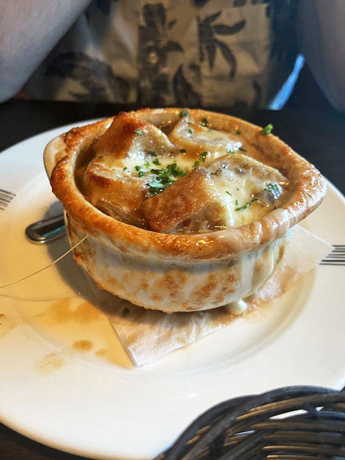 This French onion soup isn't just comfort food&mdash;it's a warm hug in a ceramic bowl.