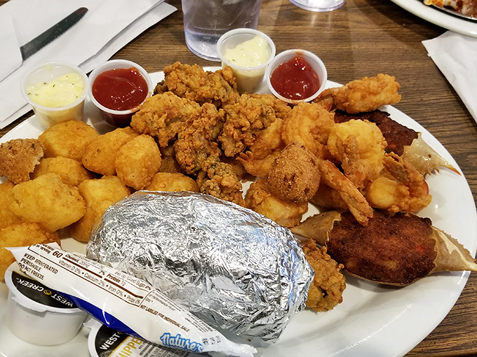 The "can't decide" platter that solves life's toughest question: "Which fried deliciousness should I order today?" Answer: All of them.