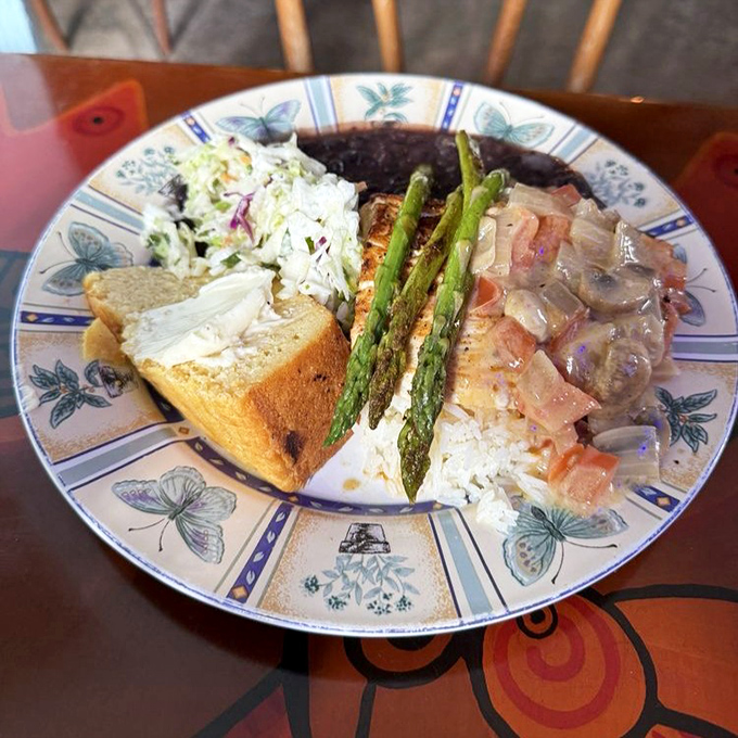 Fresh Mahi-Mahi perched atop a Caesar salad&mdash;proof that sometimes the simplest preparations let Florida's seafood shine brightest.