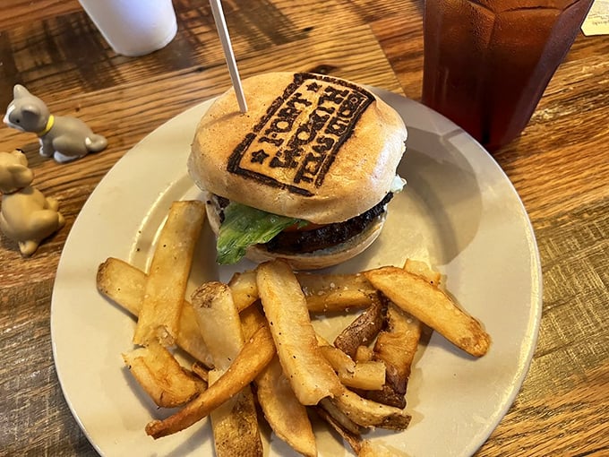 The burger arrives with "Fort Worth Texas" branded right onto the bun&mdash;subtle as a rodeo, but twice as satisfying.