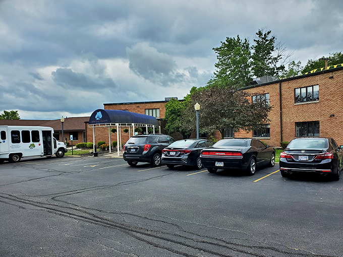 The Heritage Village complex houses community services in a building that balances functionality with the town's commitment to architectural harmony.